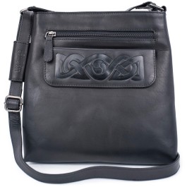 Celtic Women's Leather Irish Purse - Mary - Black | USA Kilts