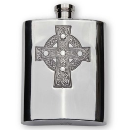 Celtic Cross Flask | Pewter Flask | USA Kilts | USA Kilts