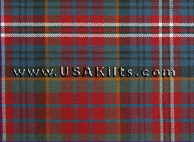 MacPherson Red Muted | 13 - 16 oz. Wool | USA Kilts