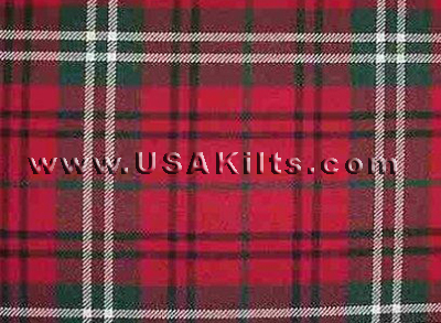 Morrison Red Modern | 13 - 16 oz. Wool | USA Kilts